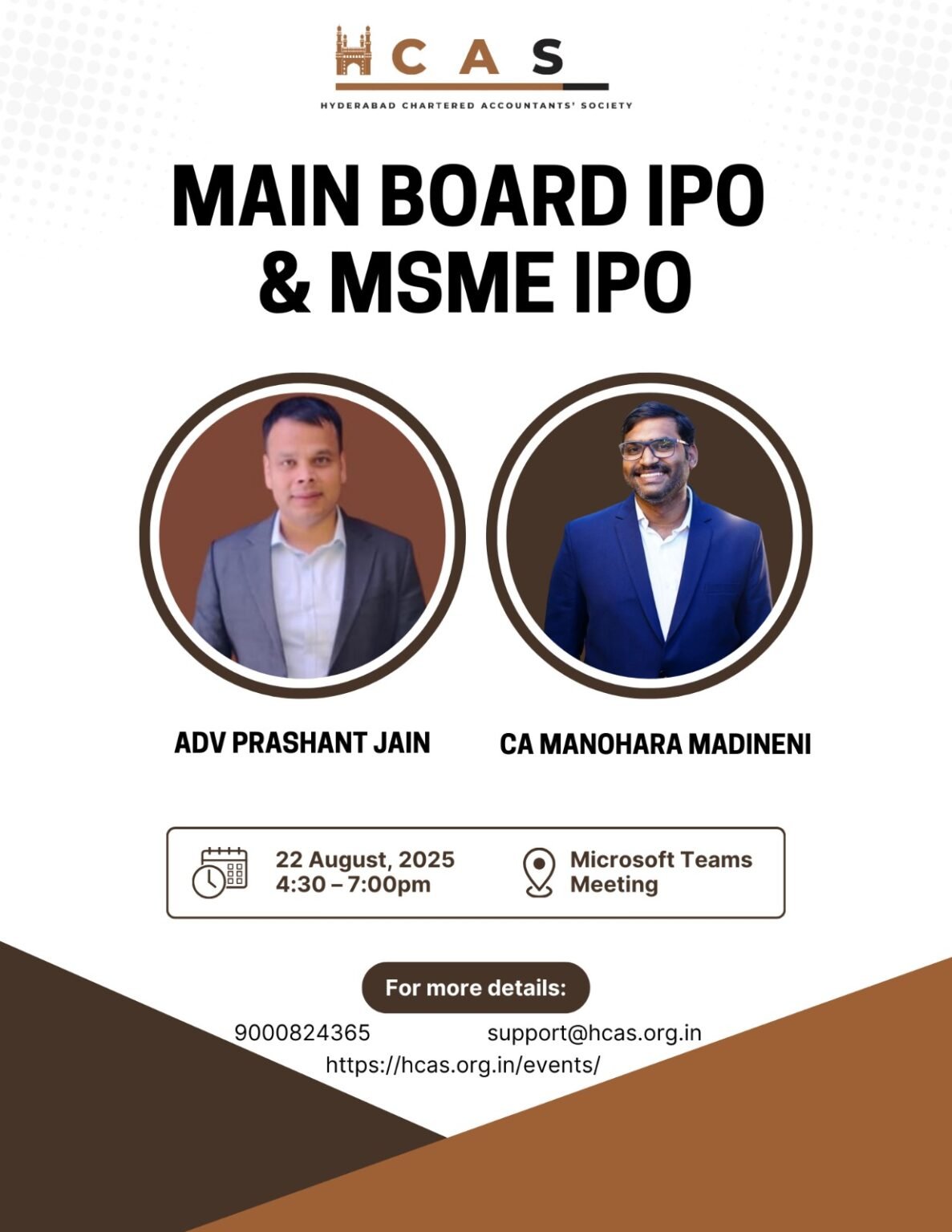 HCAS presents an online session on MAIN BOARD IPO & MSME IPO – HCAS